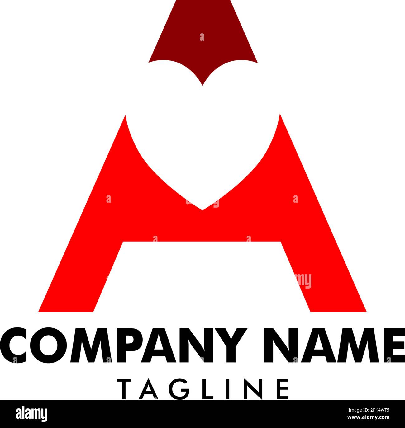 Initial Letter A Love Design Logo Vector Stock Vector Image & Art - Alamy