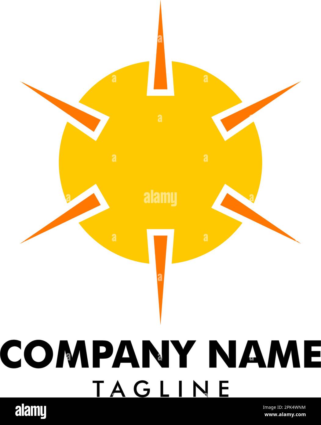 Abstract Sun Logo Design Template Stock Vector Image & Art - Alamy