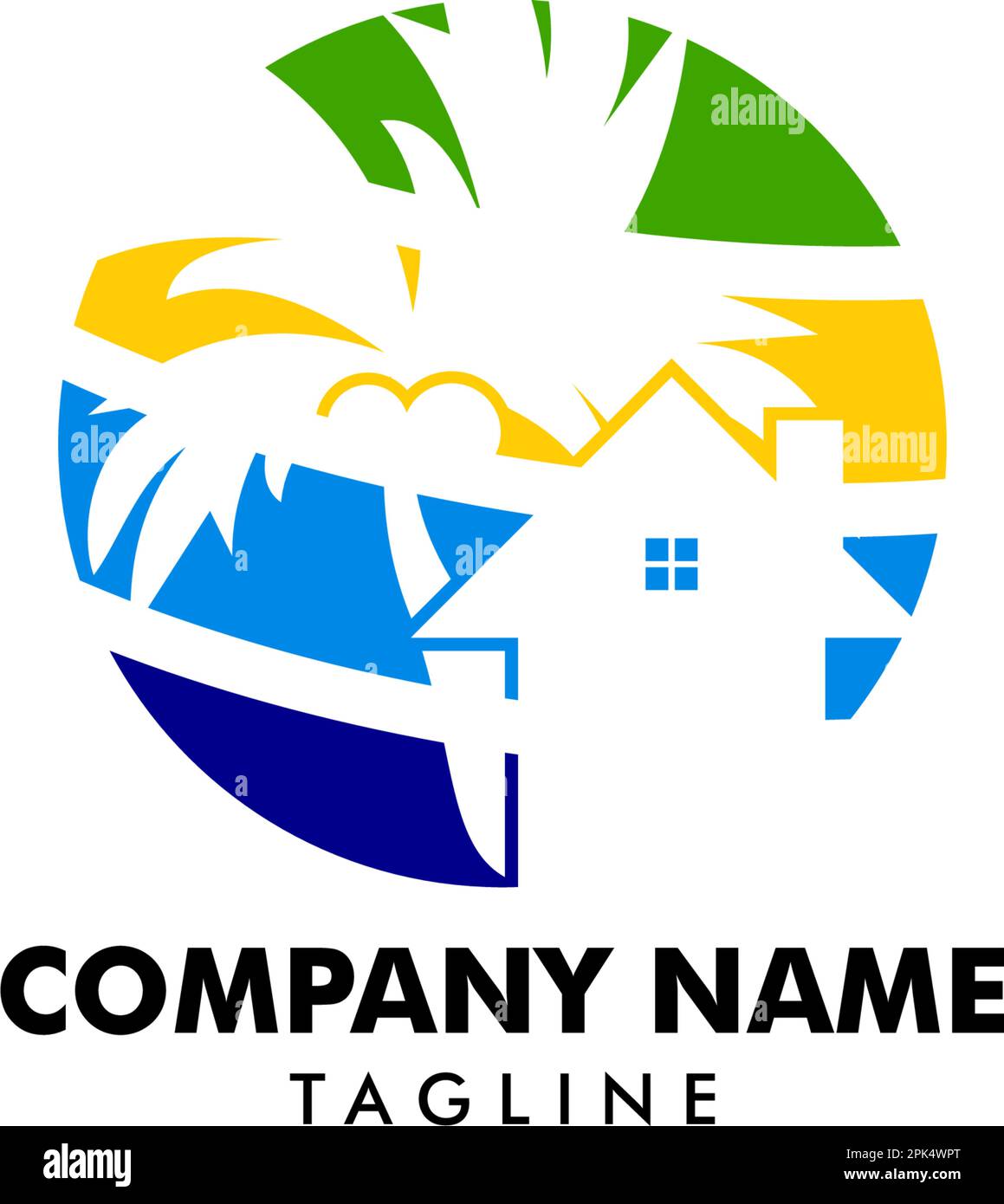 Beach house logo design template Stock Vector Image & Art - Alamy