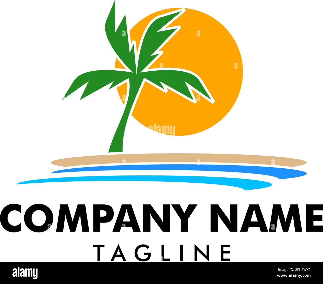 Beach icon logo element illustration Stock Vector Image & Art - Alamy
