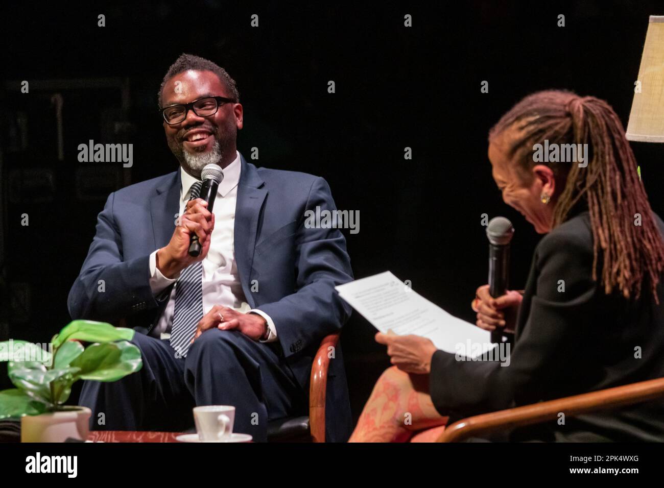 Chicago mayoral candidate (now mayor-elect) Brandon Johnson being ...