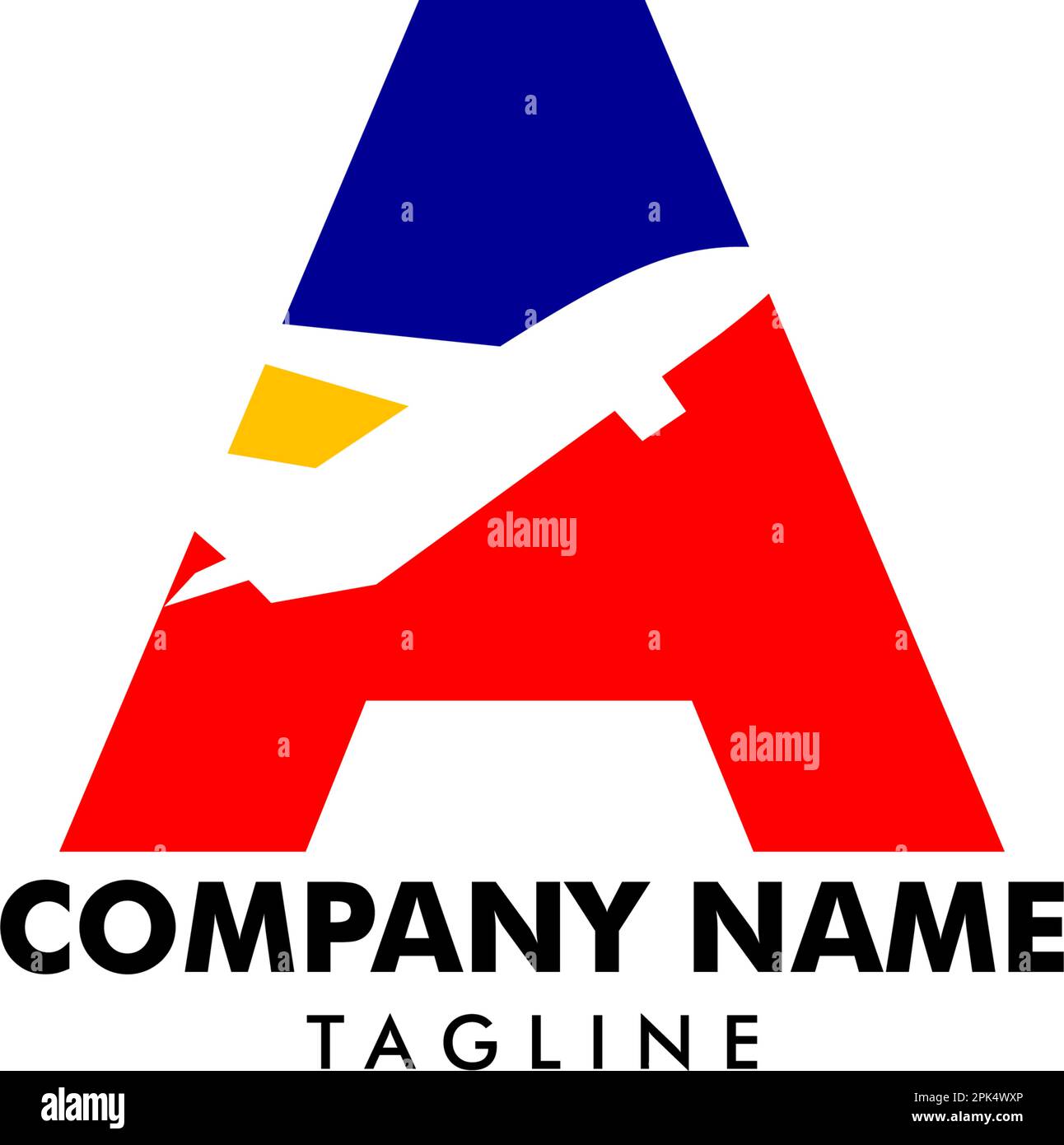 A letter plane logo Cut Out Stock Images & Pictures - Alamy