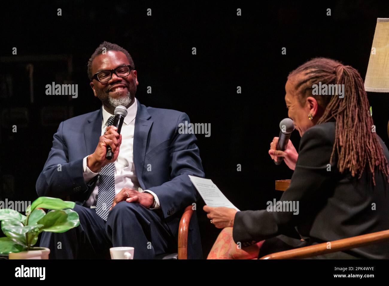 Chicago mayoral candidate (now mayor-elect) Brandon Johnson being ...