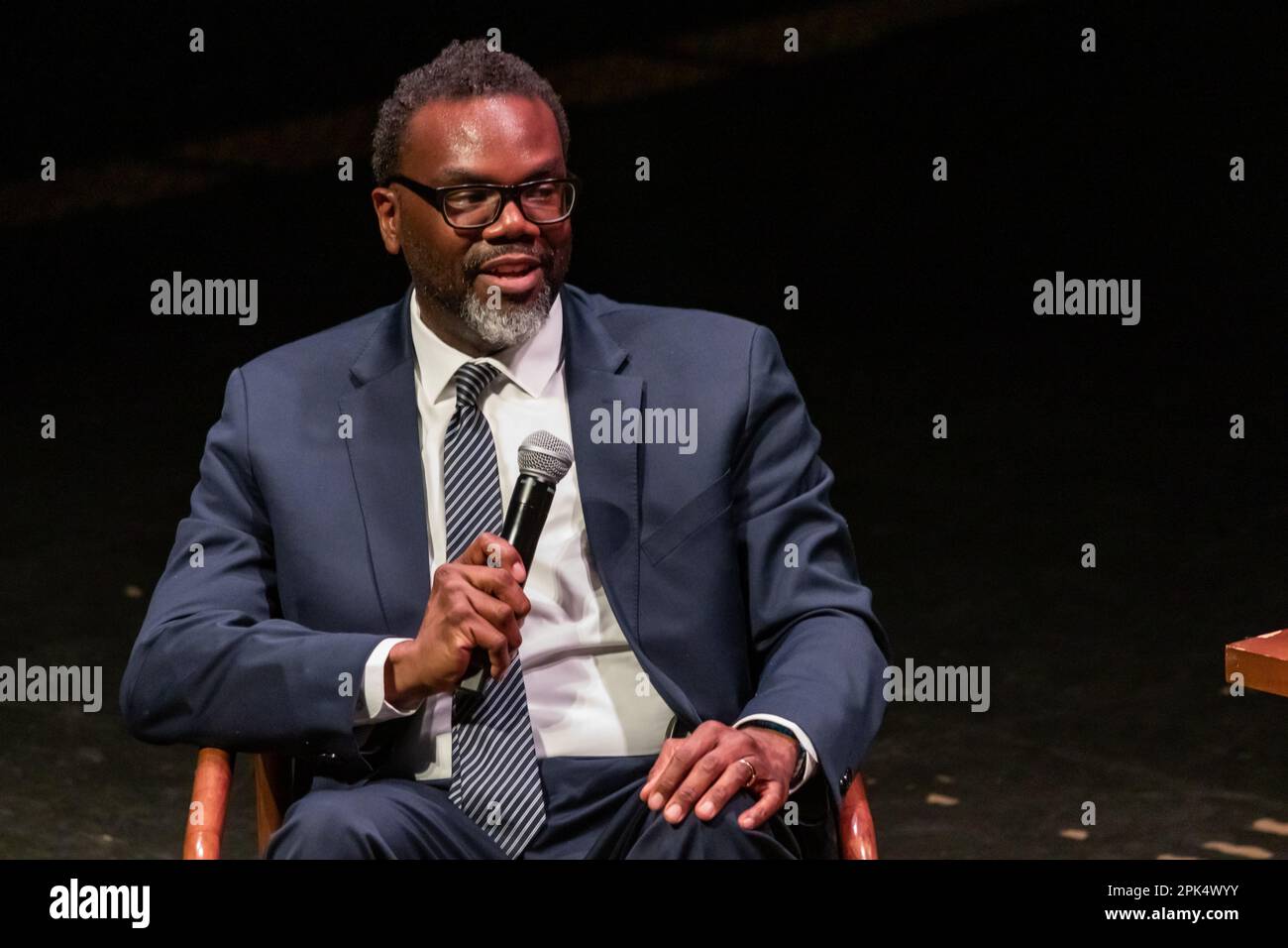 Chicago mayoral candidate (now mayor-elect) Brandon Johnson being ...
