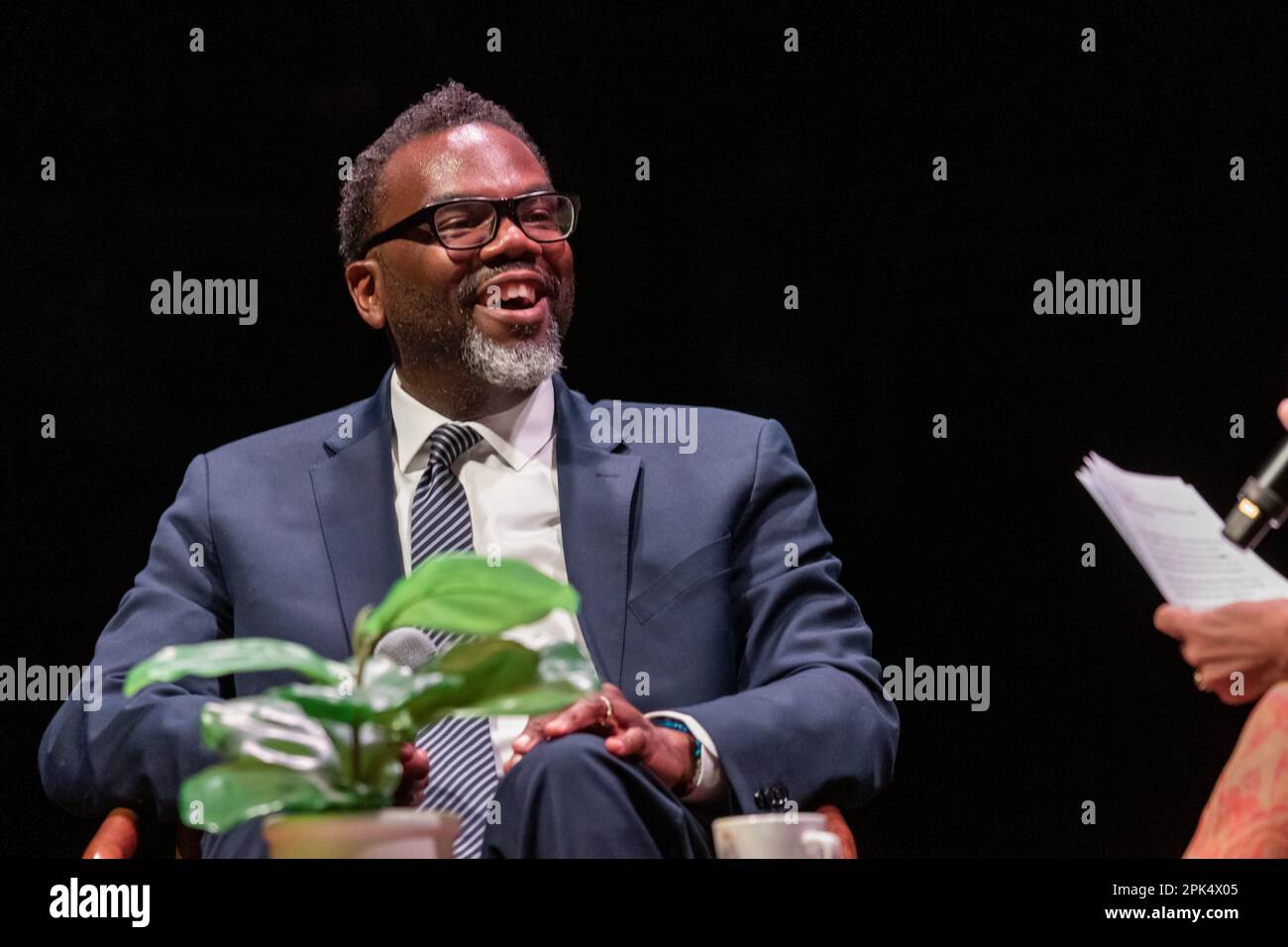 Chicago mayoral candidate (now mayor-elect) Brandon Johnson being ...