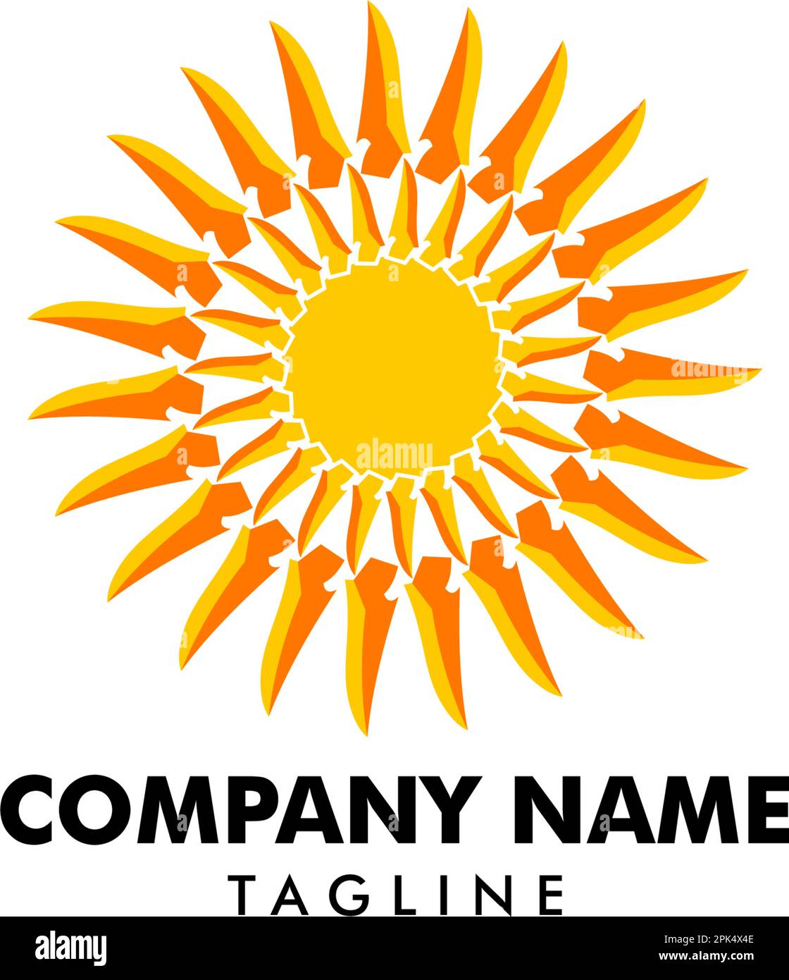 Abstract Sun Logo Design Template Stock Vector Image & Art - Alamy