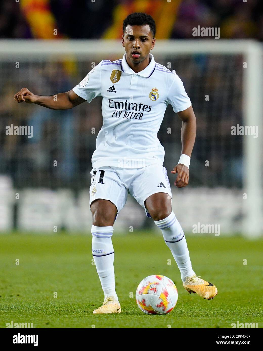 Barcelona, Spain. April 5, 2023, Rodrygo Goes of Real Madrid during ...