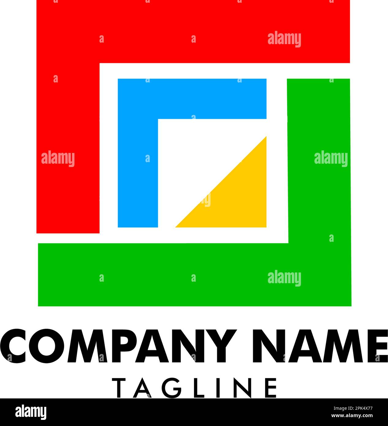 Template triangular geometric multicolor Cut Out Stock Images ...