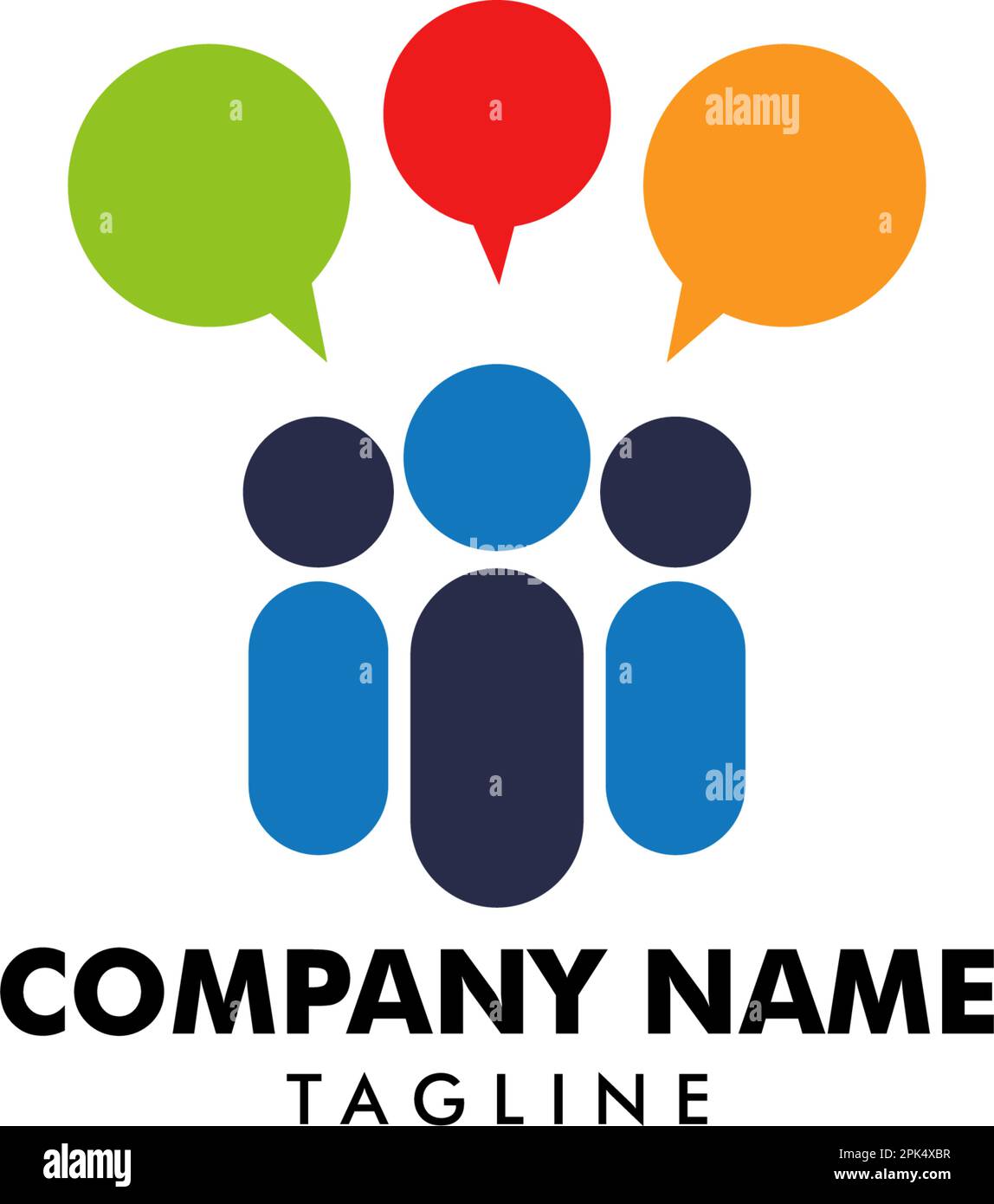 Group People Chat Logo Design Template Stock Vector Image & Art - Alamy
