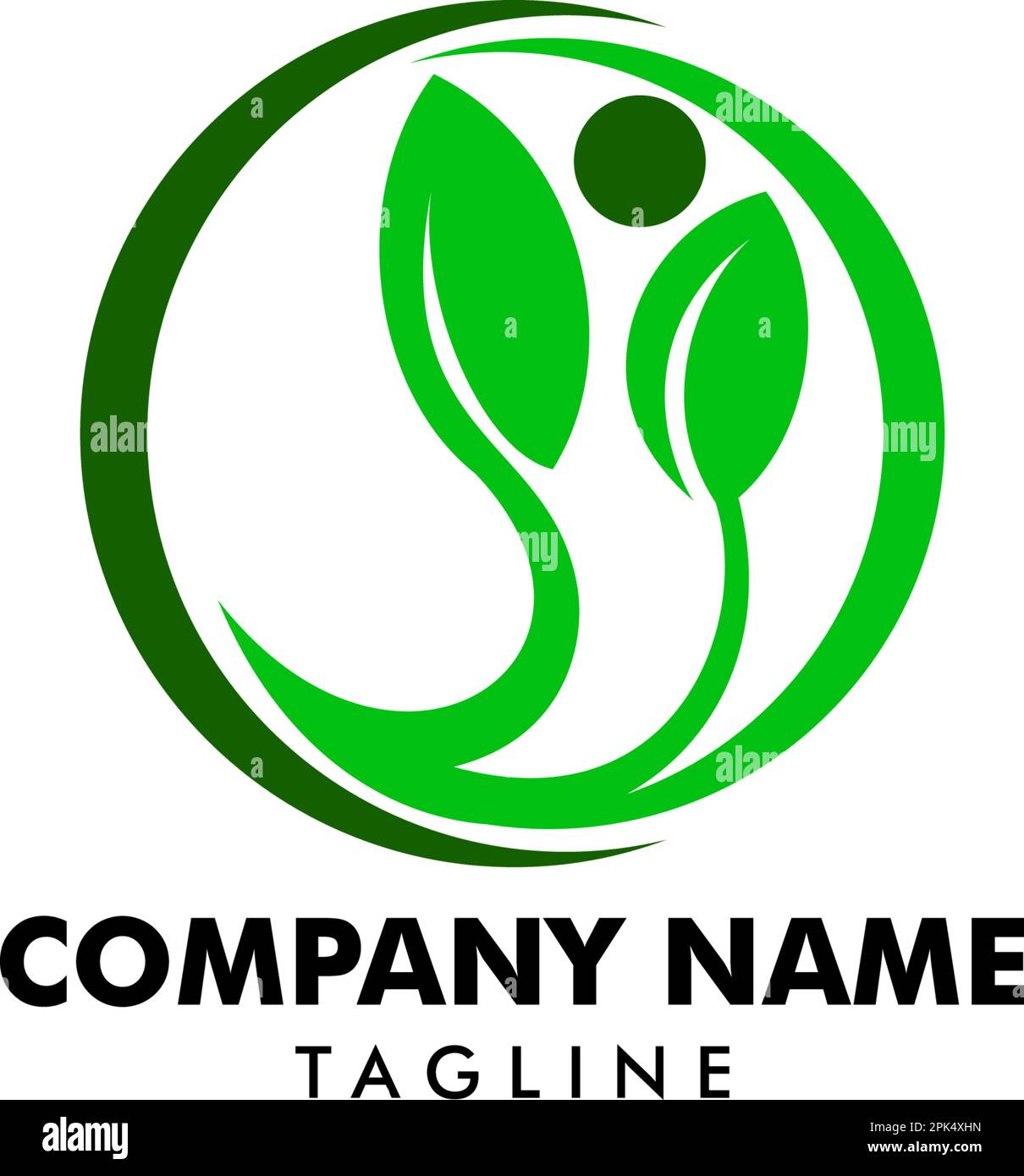 Human Leaf Logo Template Design Stock Vector Image & Art - Alamy