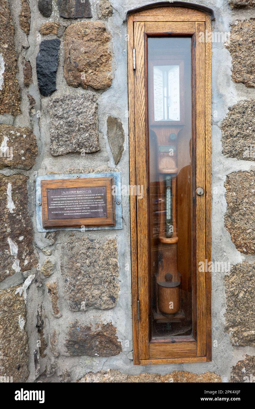 Mousehole The Fitzroy Barometer Stock Photo - Alamy