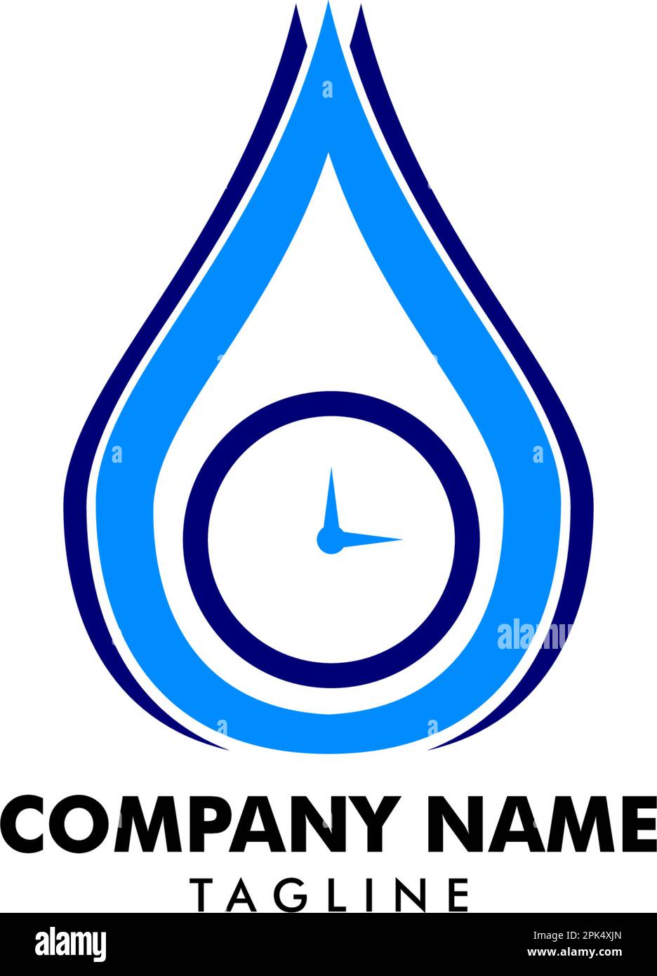 Water Time Icon Logo Design Element Stock Vector Image & Art - Alamy