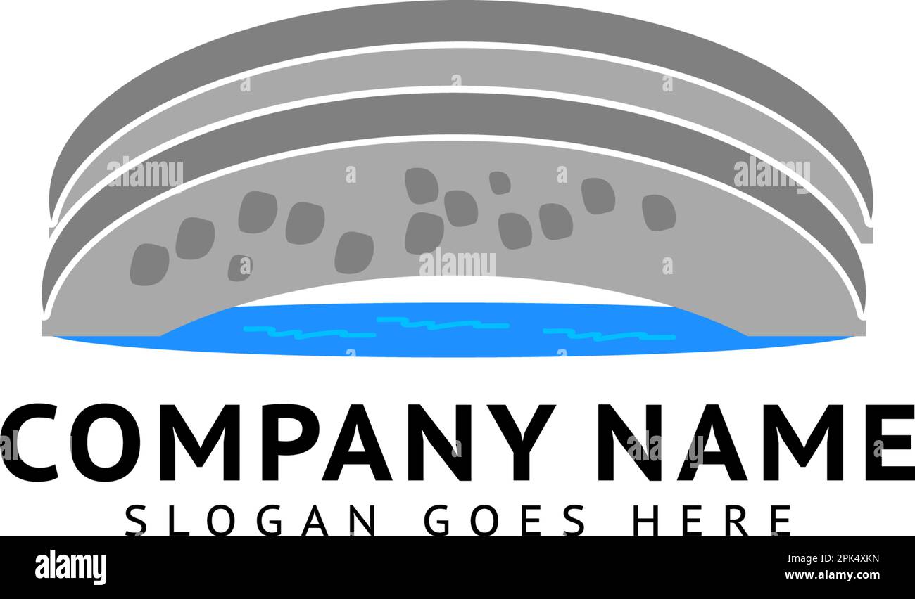 Abstract bridge logo design template Stock Vector Image & Art - Alamy