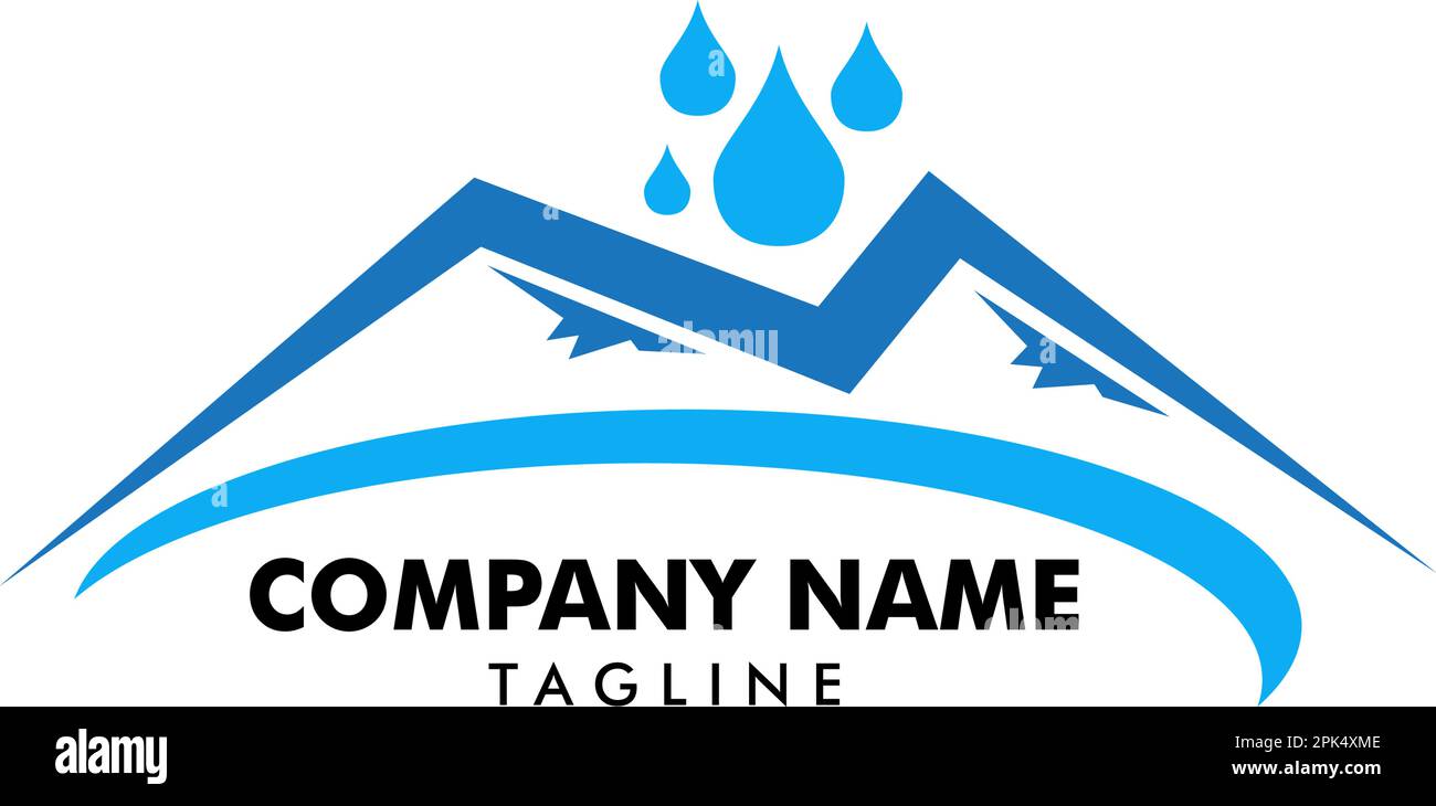 Water Mountain Logo Design Template Element Stock Vector Image & Art ...