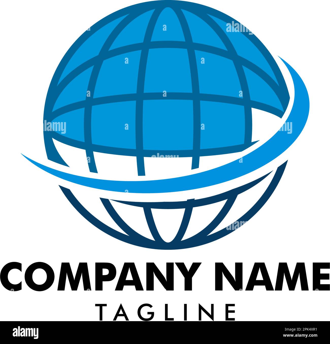 Globe Swoosh Logo Template Illustration Design Stock Vector Image & Art ...