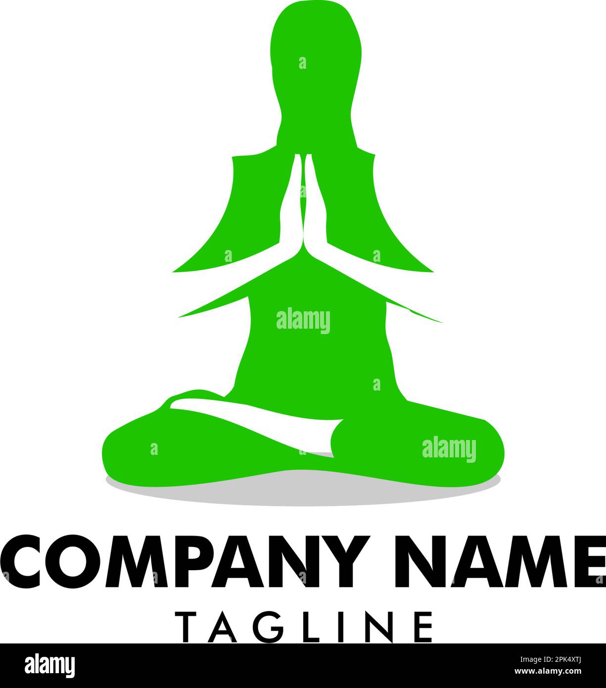 Yoga pose vector logo design template Stock Vector Image & Art - Alamy