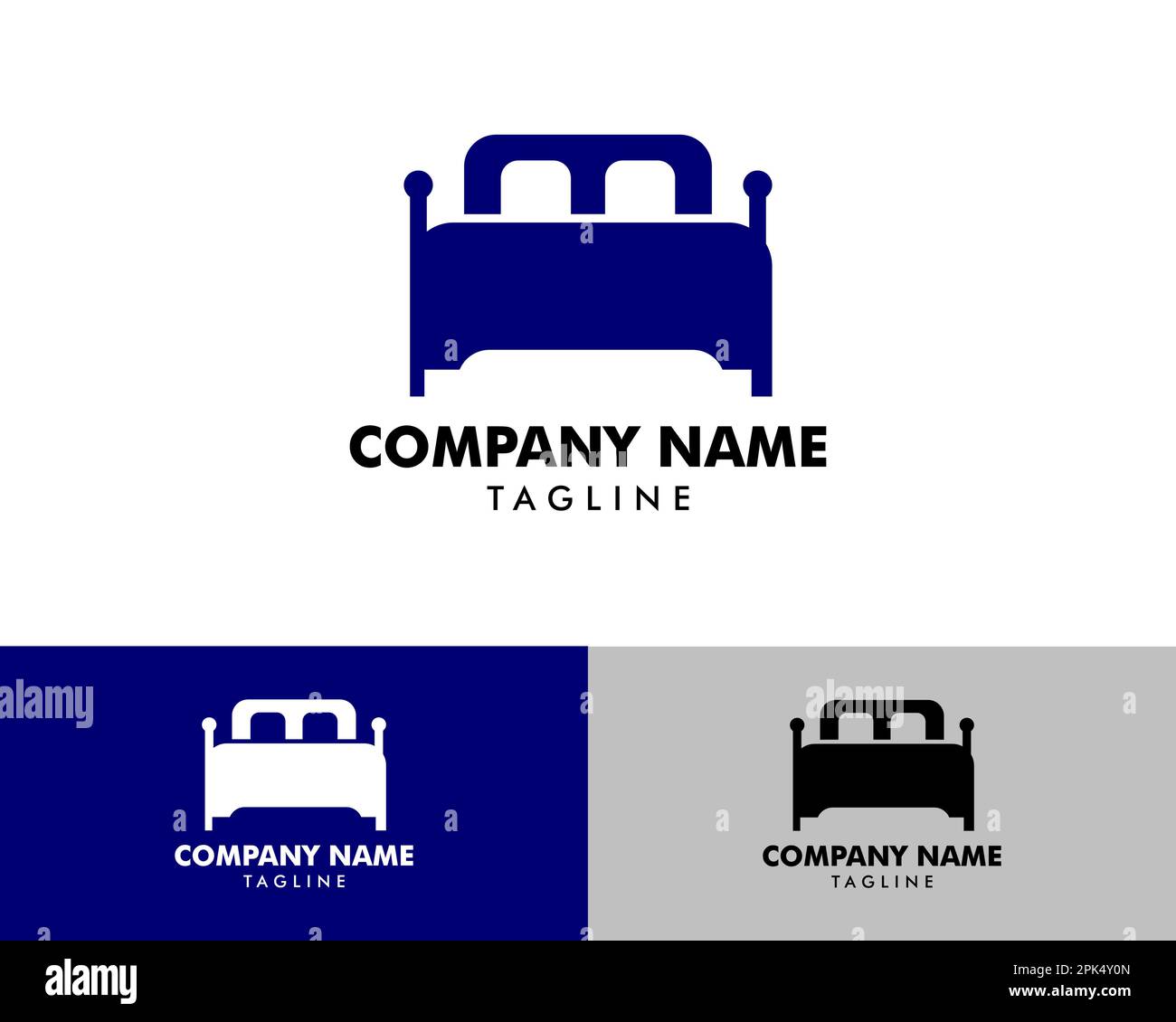 Furniture bed logo template, Bed logo vector Stock Vector Image & Art ...
