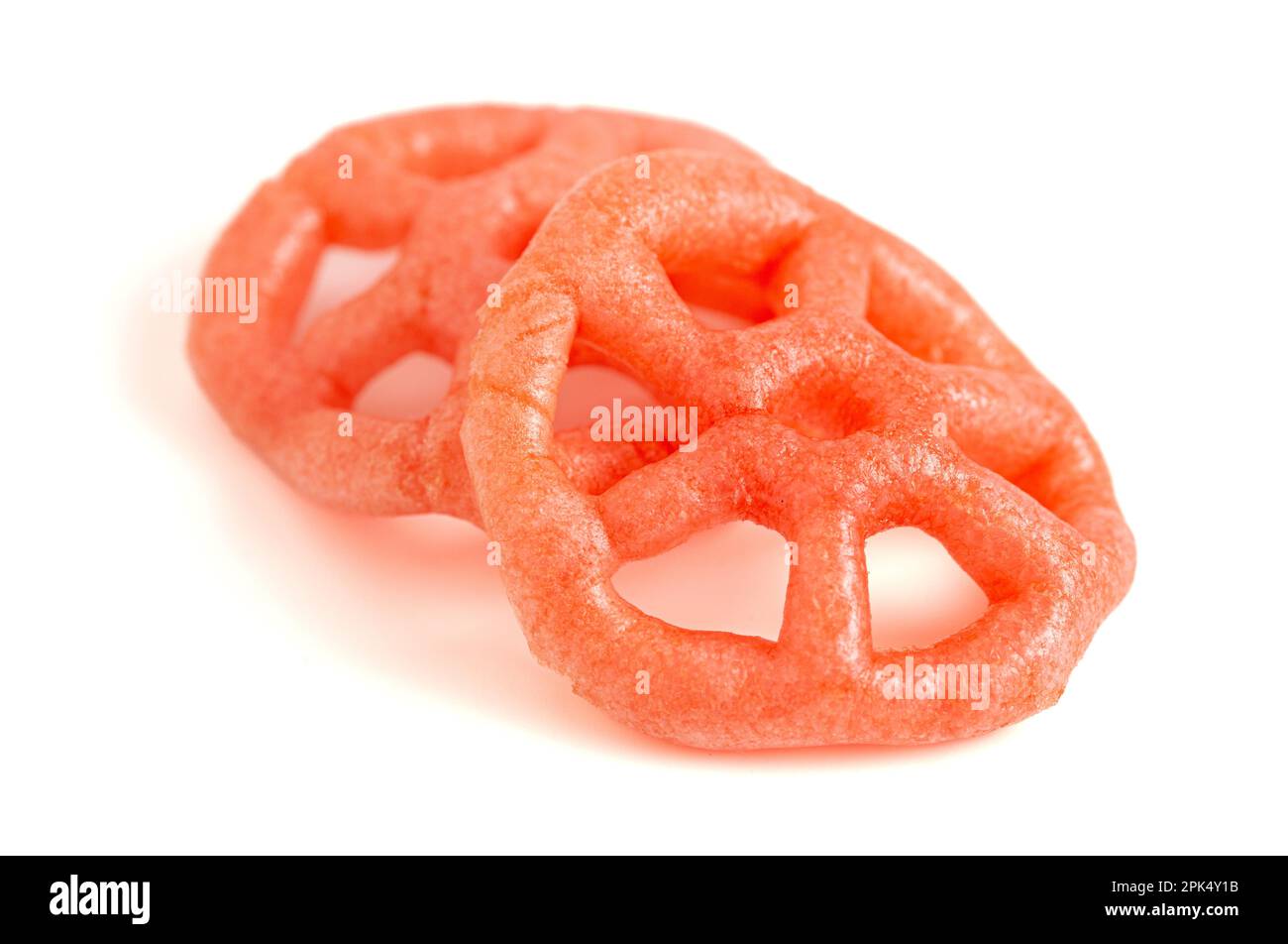 A Pair of Wheel Fryums Isolated on a White Background Stock Photo - Alamy