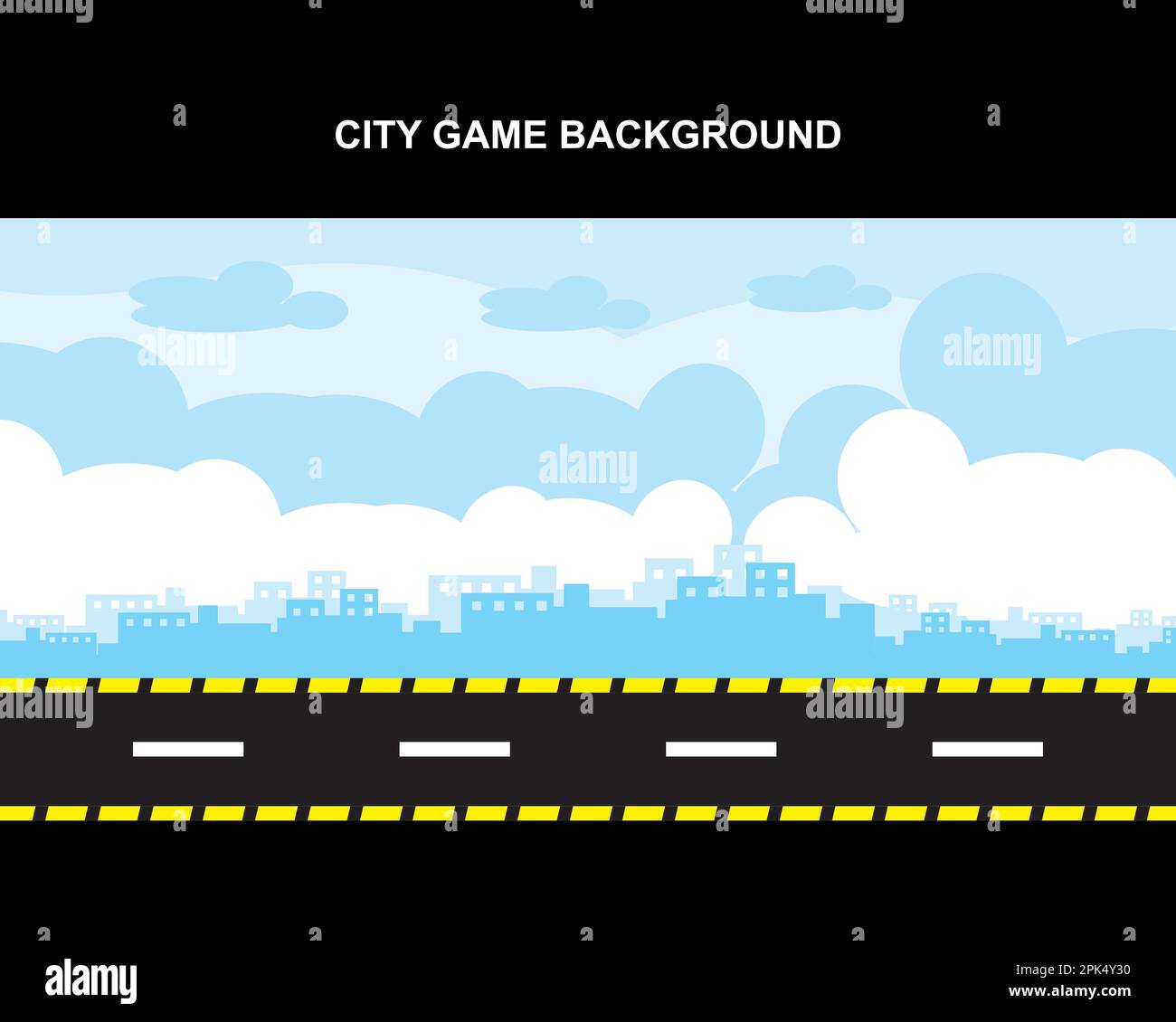 City game background 2d game application Vector Illustration for your ...