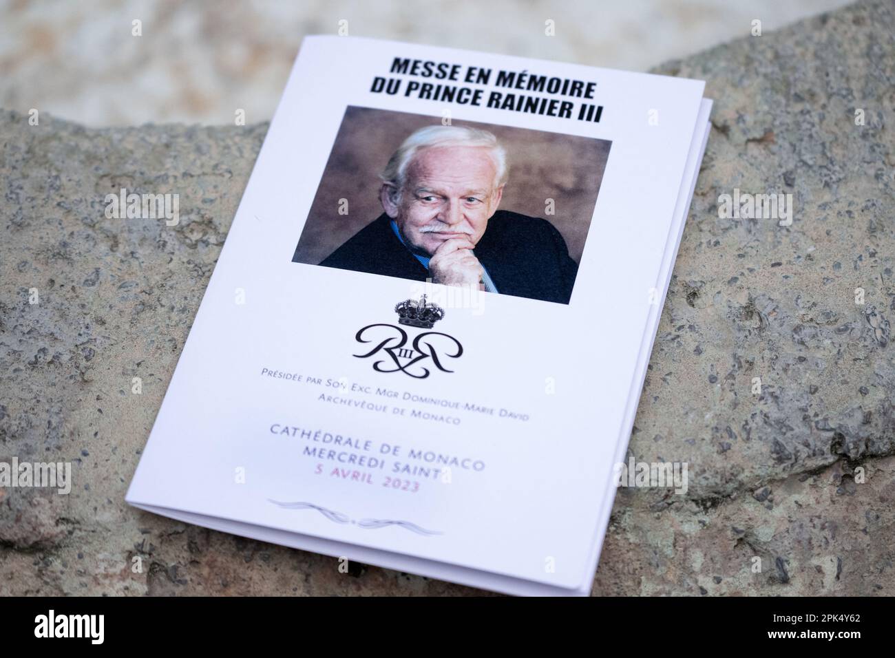 Monte Carlo, Monaco. 05th Apr, 2023. Mass in memory of Prince Rainer ...