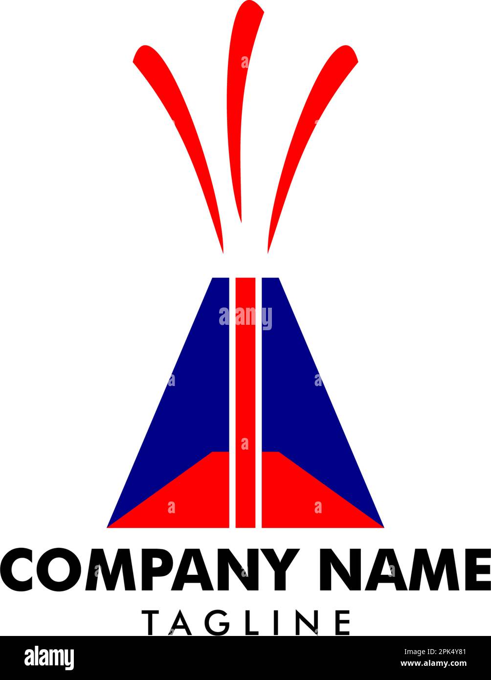 Volcano mountain logo, Symbol and icon of volcano mountain Stock Vector ...