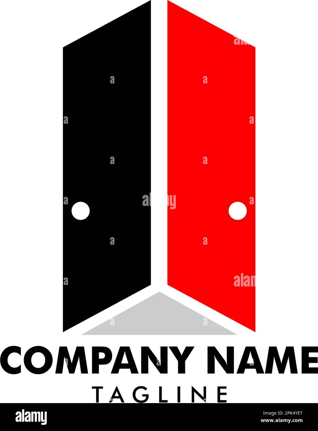 Double wood doors Stock Vector Images - Alamy