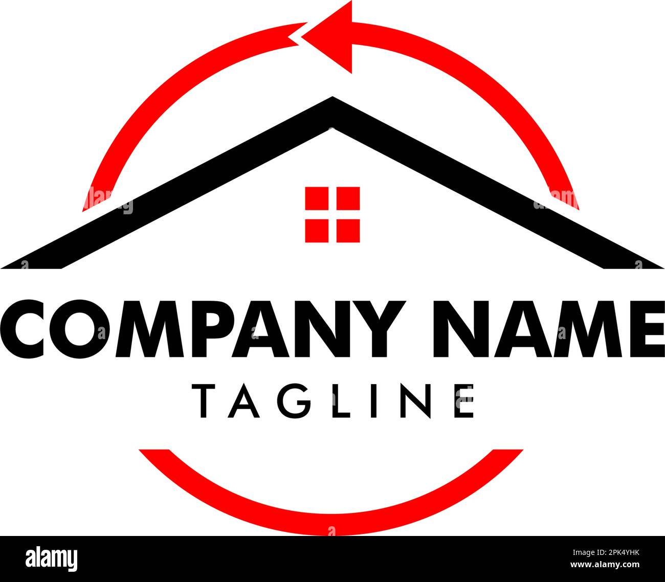 Circle Arrow House Logo Template Vector Design Stock Vector Image & Art ...