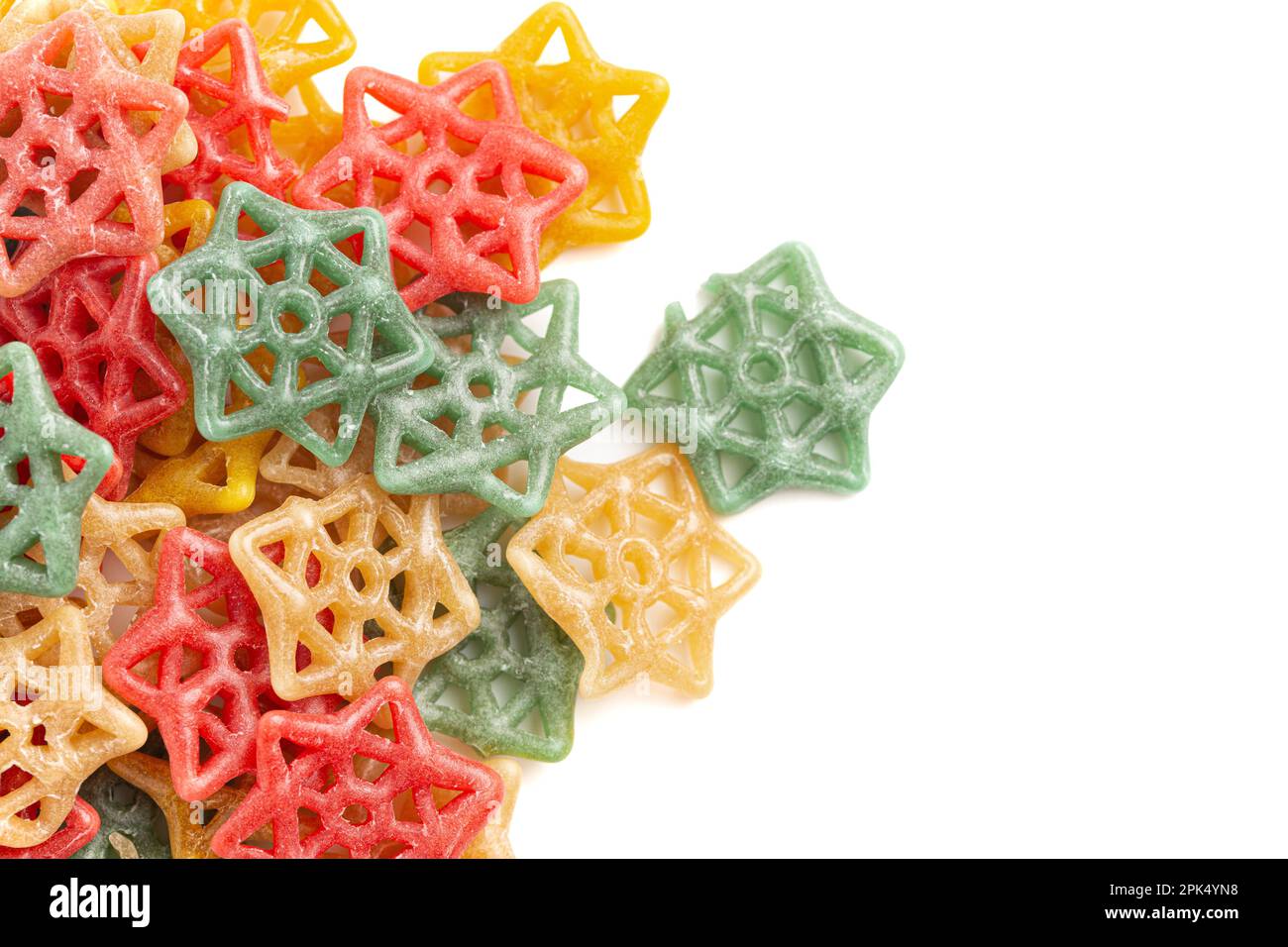 Uncooked Star Fryums Isolated on a White Background Stock Photo - Alamy