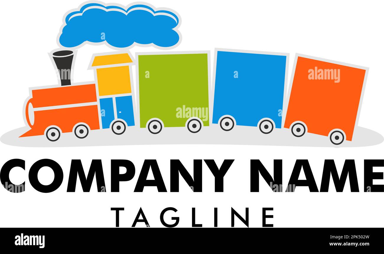 Happy train logo hi-res stock photography and images - Alamy