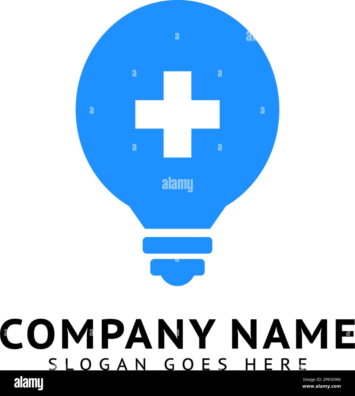 Bulb Lamp Medical Logo Design, Creative Medical Logo Icon Design Stock ...