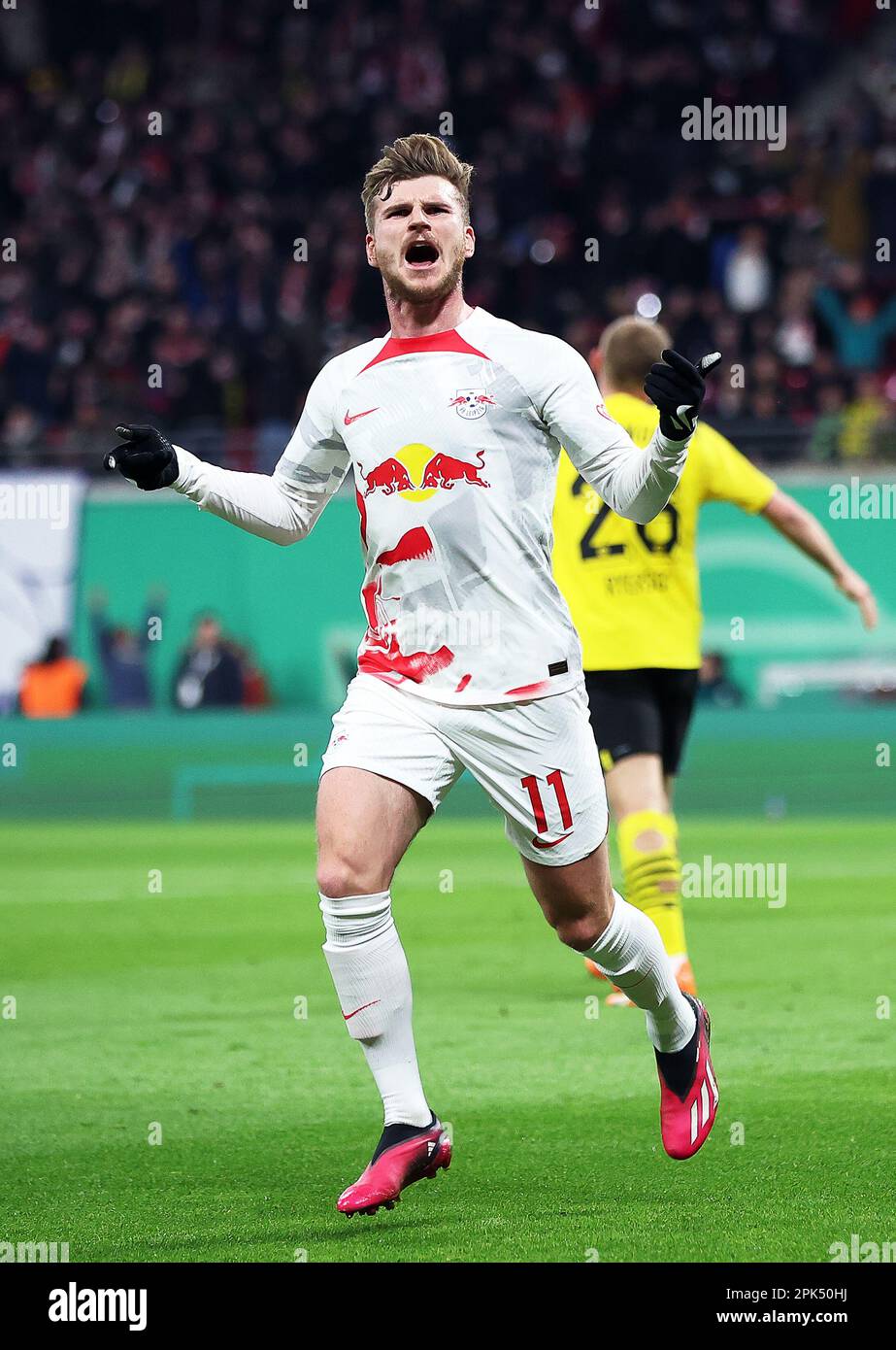 Leipzig, Germany. 05th Apr, 2023. Soccer: DFB Cup, RB Leipzig ...