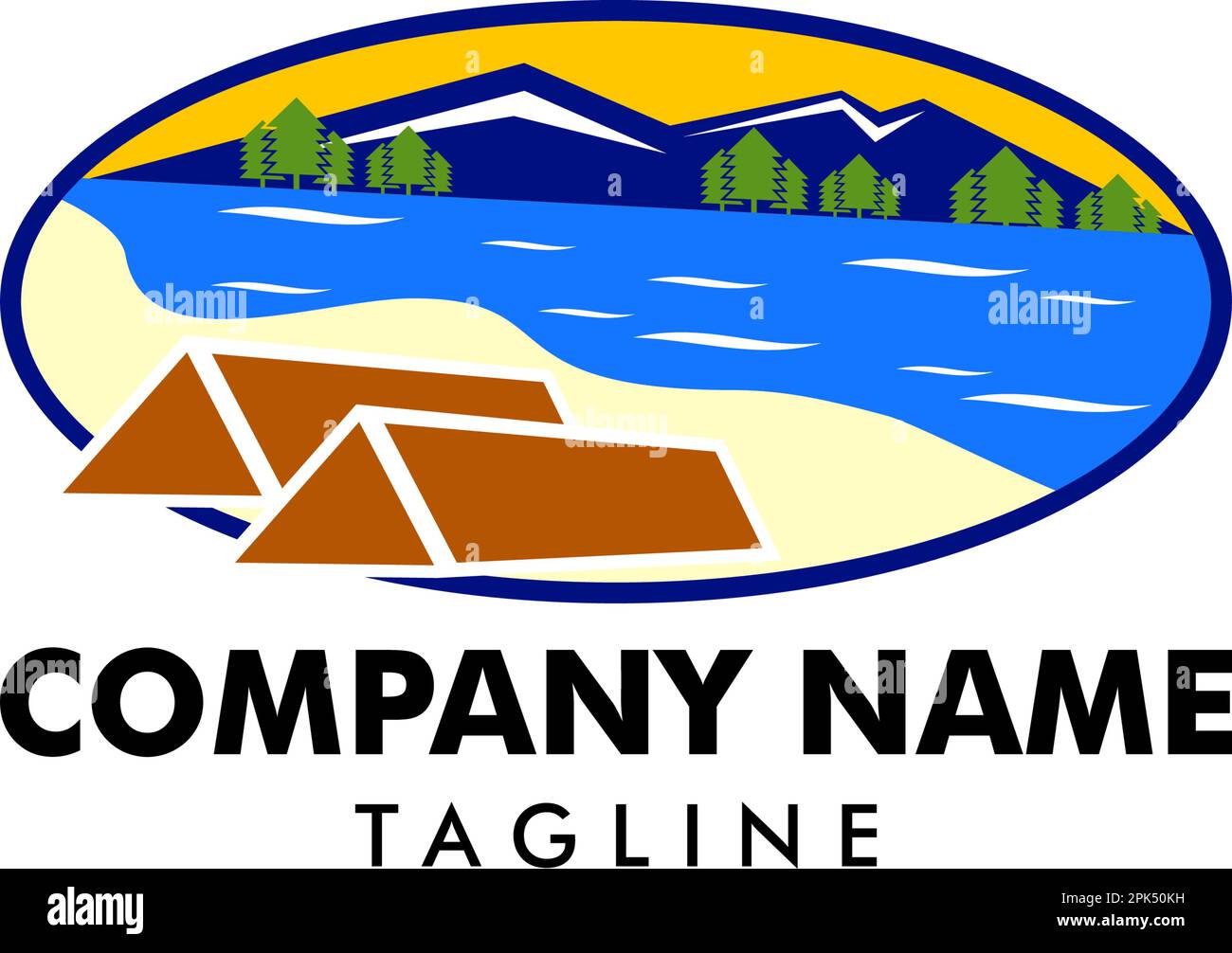 Summer Camp Logo Template Design Vector Stock Vector Image & Art - Alamy