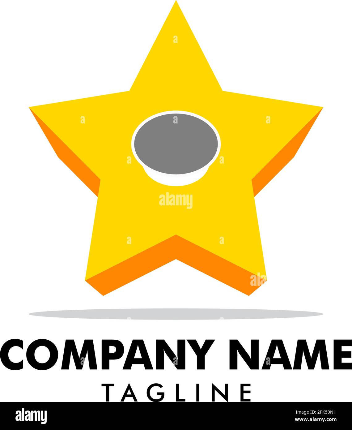 Star with Button Logo Design Vector Template Stock Vector Image & Art ...