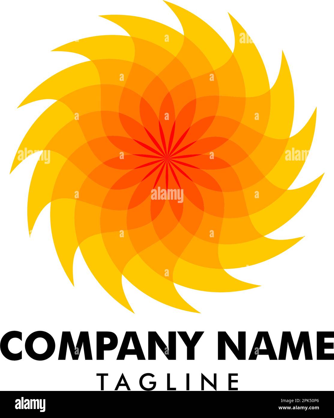 Abstract Sun Logo Design Template Stock Vector Image & Art - Alamy