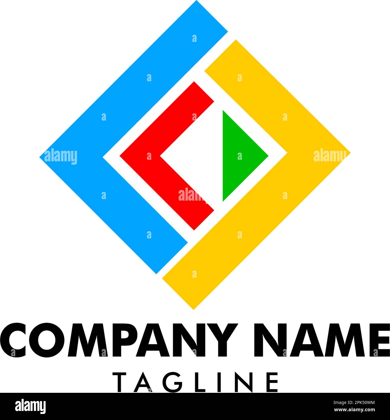 Abstract triangle design logo vector template Stock Vector Image & Art ...