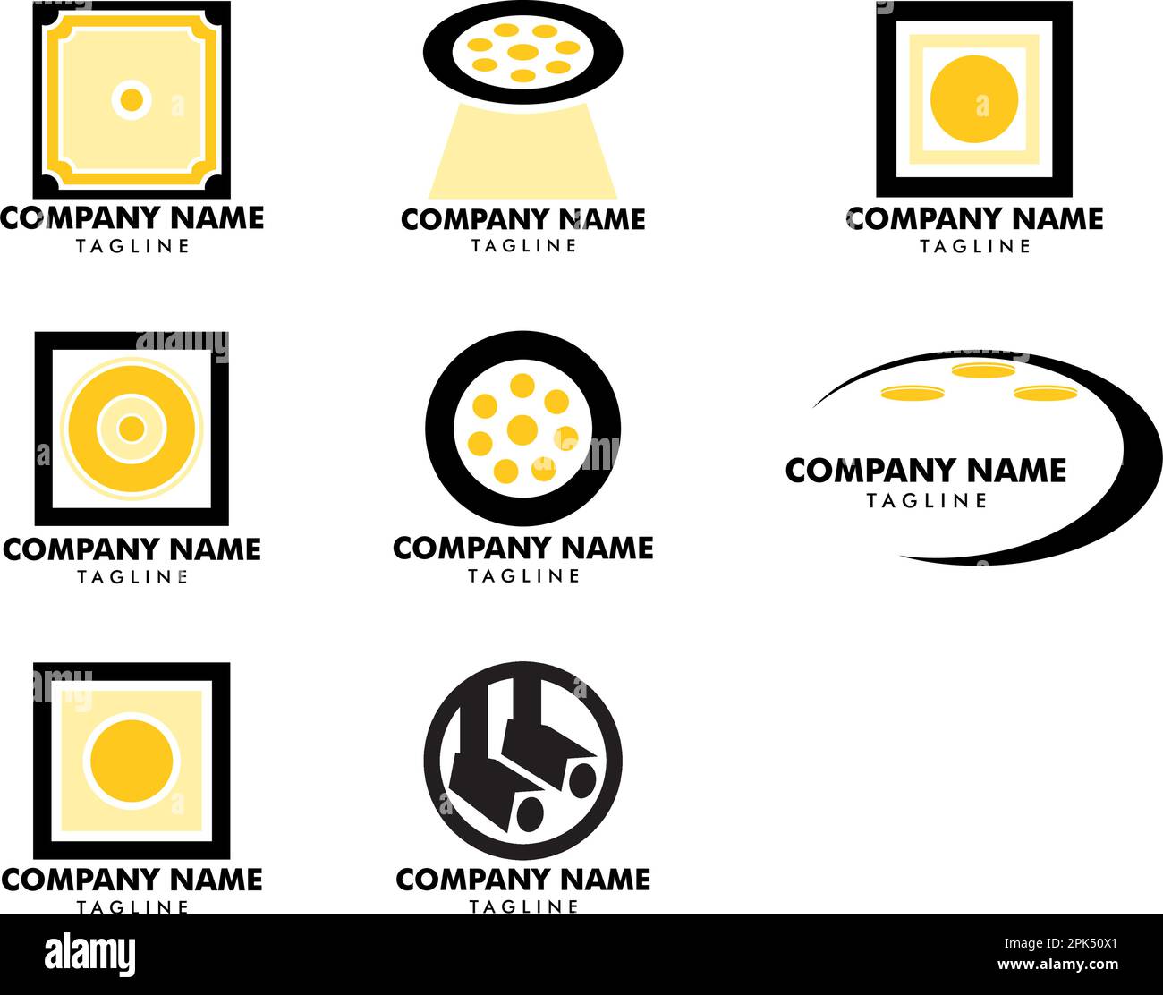 Set of Spotlight icon vector logo illustration Stock Vector Image & Art ...