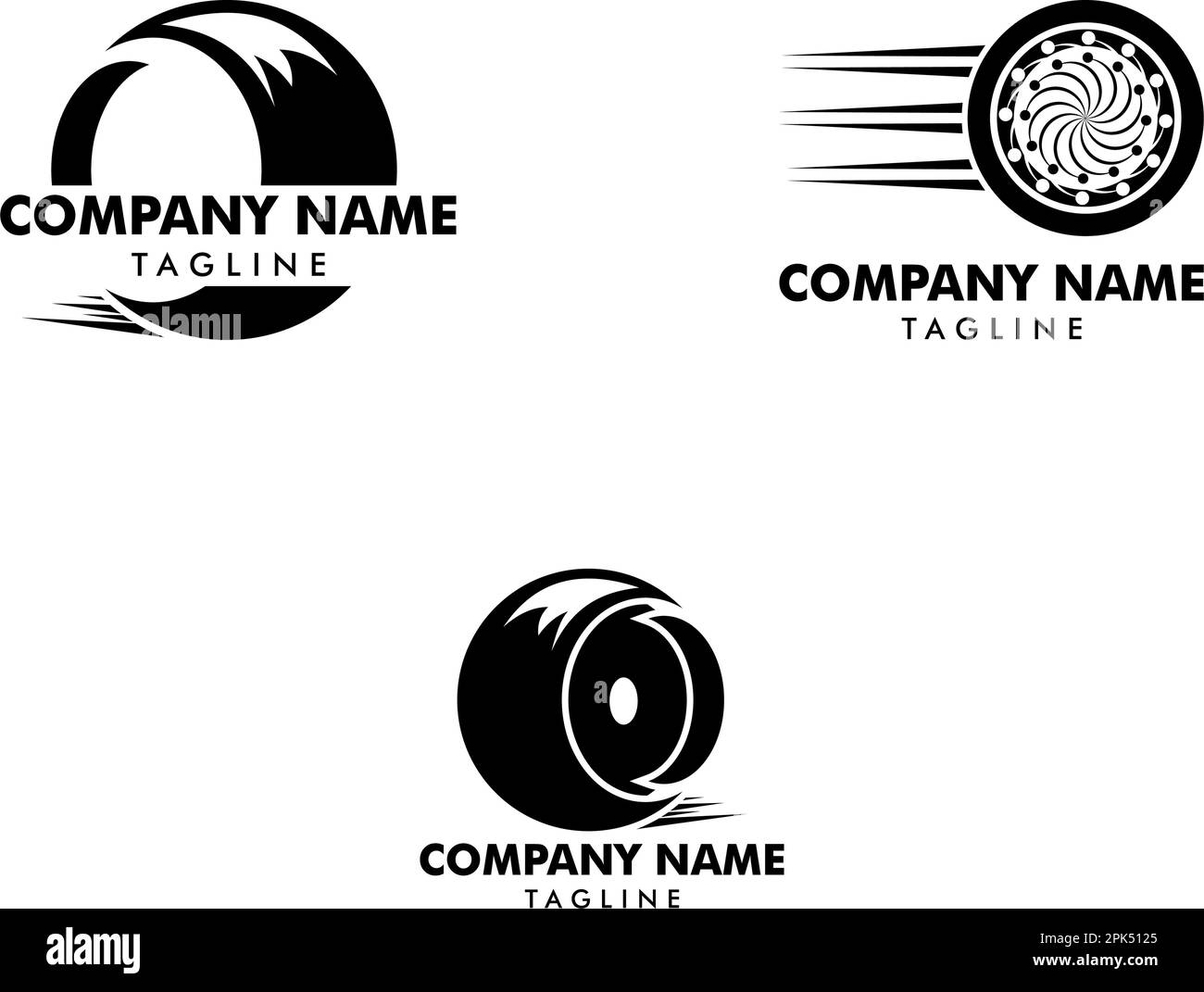 Set of Tyre Shop Logo Design Inspiration Vector Stock Vector Image ...