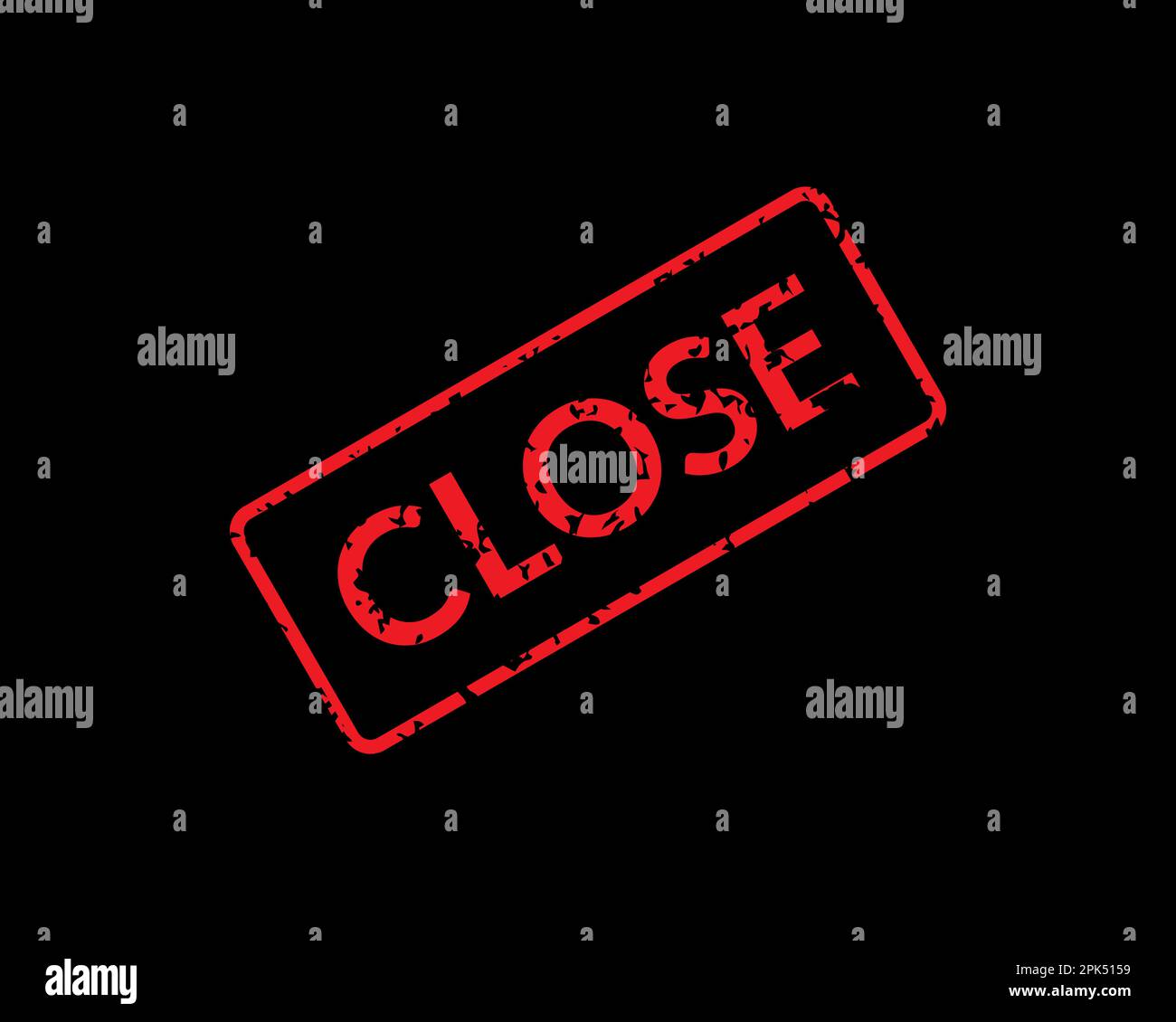 Stamp with word close, grunge style, on black background Stock Vector ...