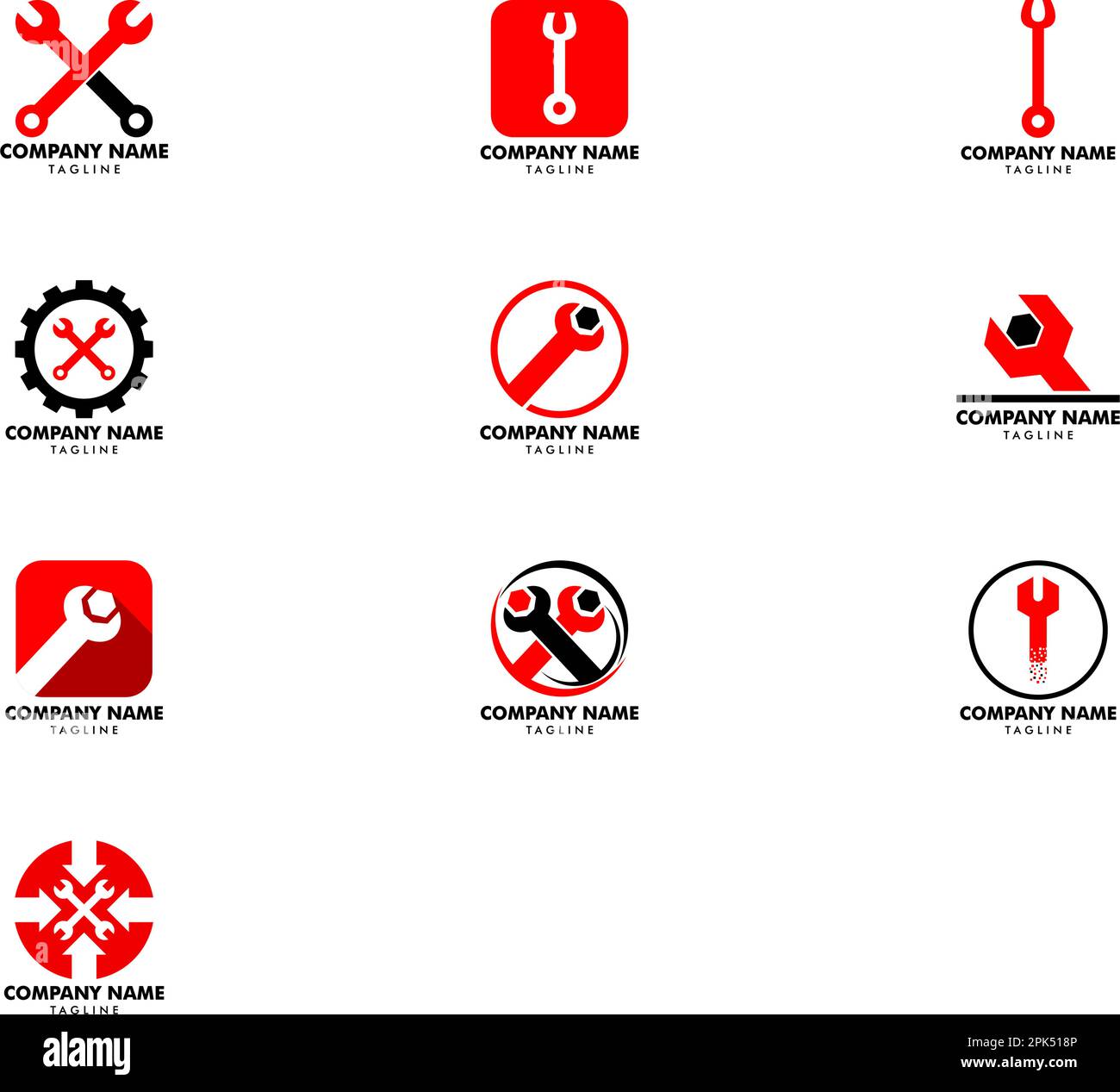 Set of Repair Service Logo Design Element Stock Vector Image & Art - Alamy