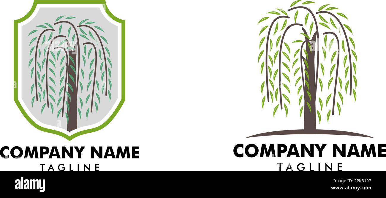 Set of Willow Tree Symbol Logo Vector Stock Vector Image & Art - Alamy