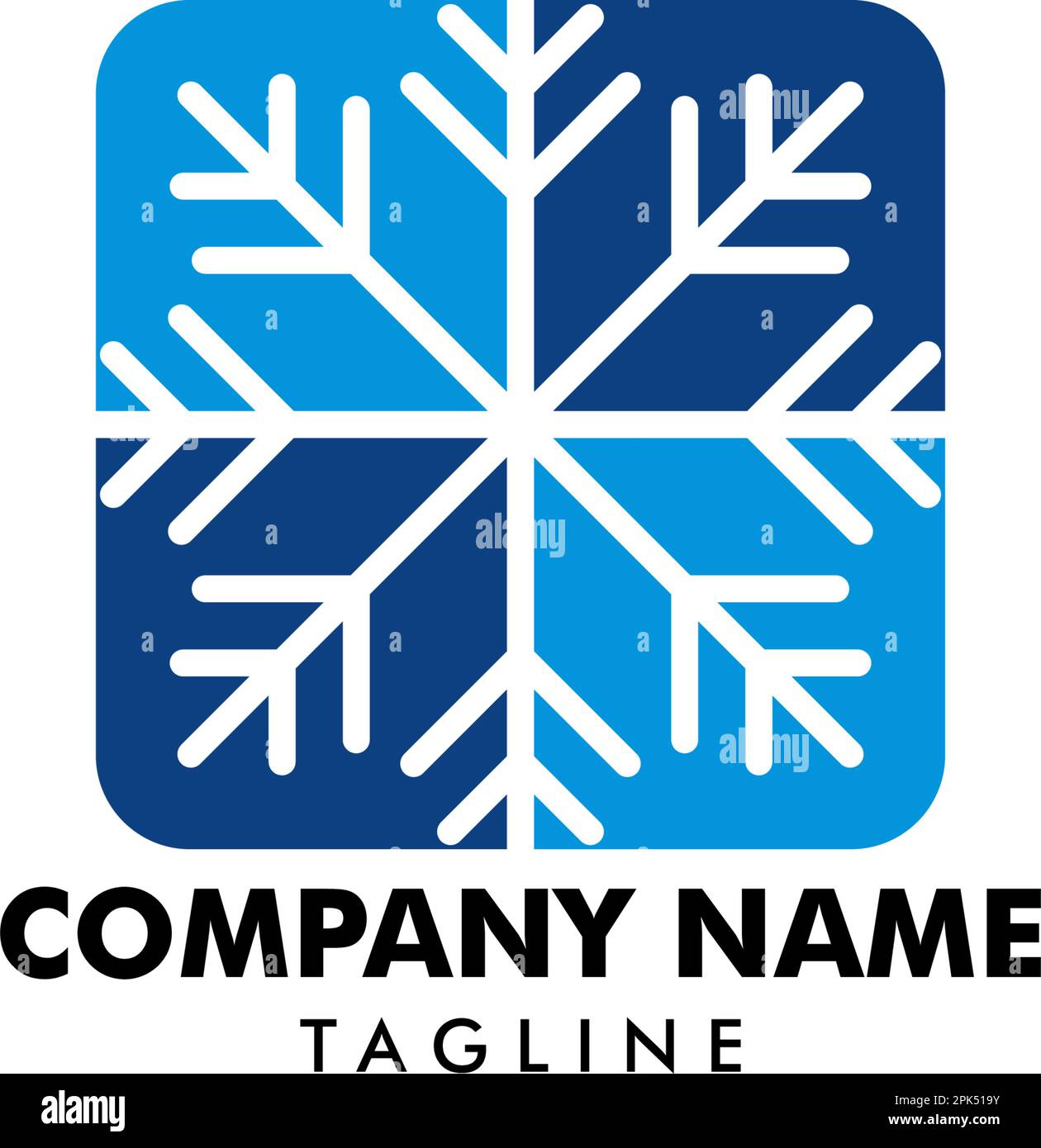 Snowflake Icon Vector Logo Template Stock Vector Image & Art - Alamy