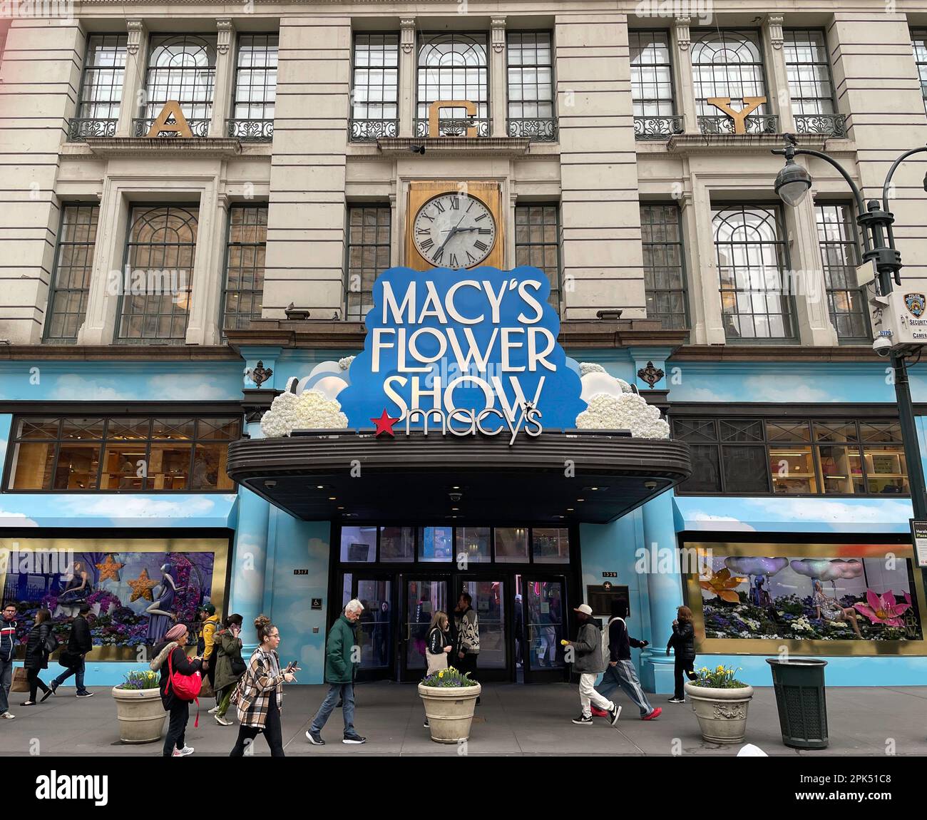 Macy's Flagship Department store facade is decorated for their annual ...