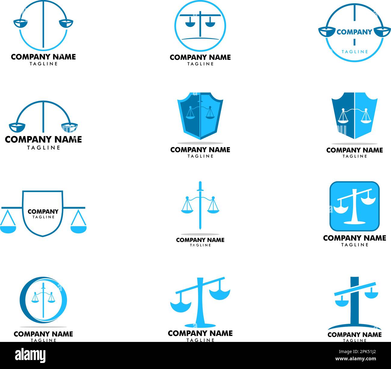 Set of Law Firm Logo Template Design Vector Stock Vector Image & Art ...