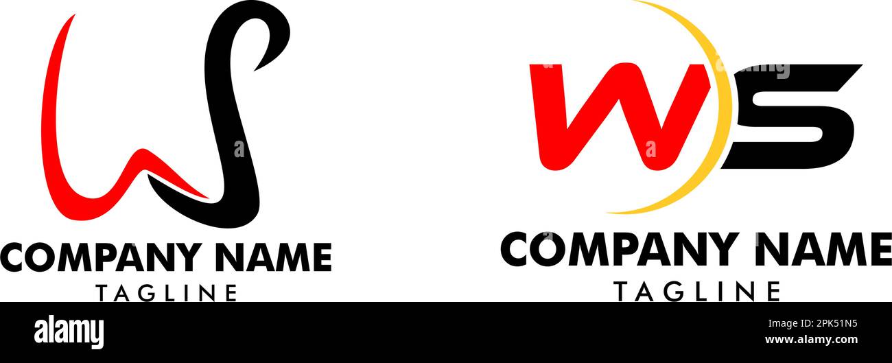 Set of Initial Letter WS Logo Template Design Stock Vector Image & Art ...