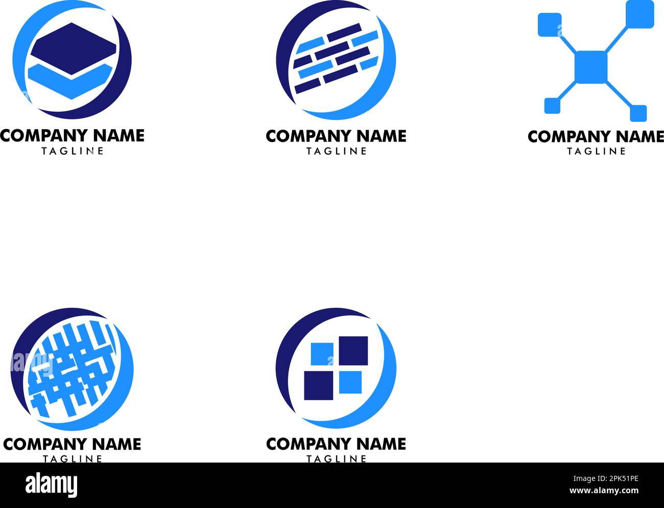 Set of Technology Vector Logo Template Design Stock Vector Image & Art ...