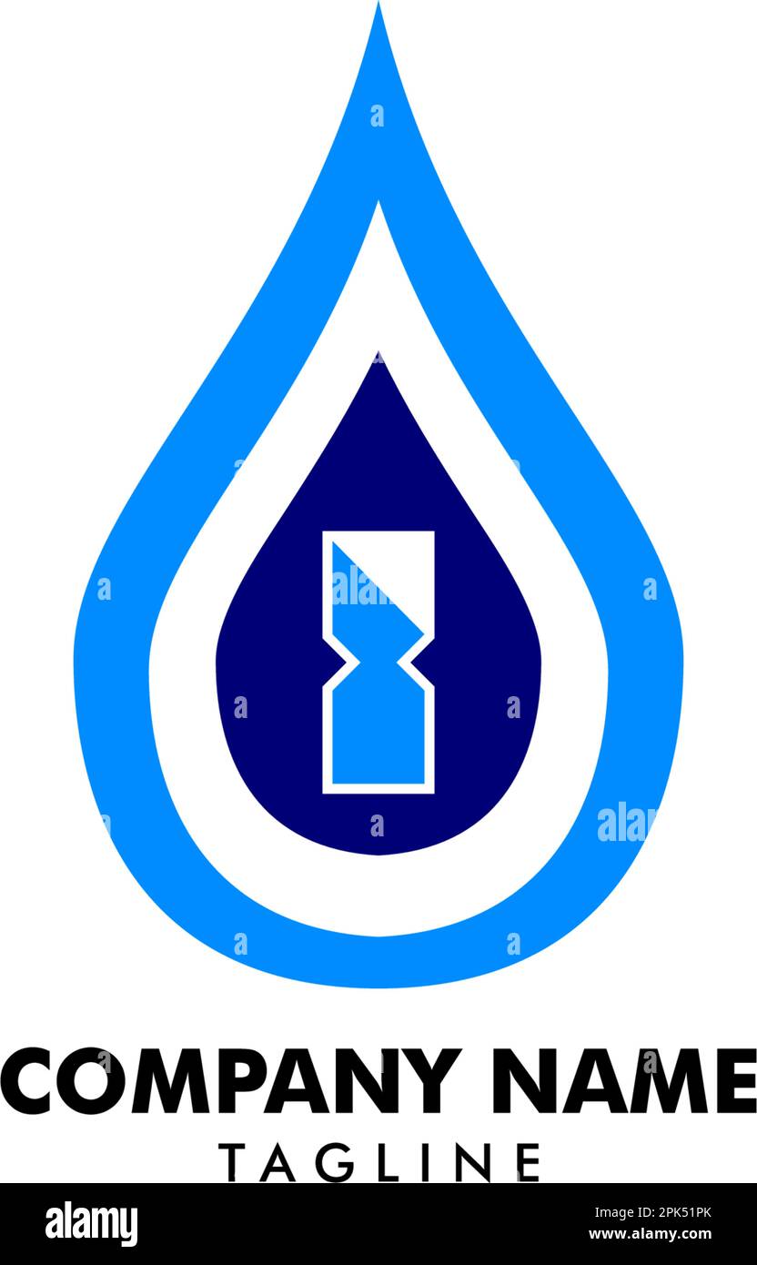 Water Time Icon Logo Design Element Stock Vector Image & Art - Alamy