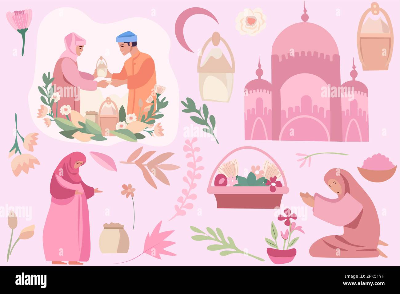 Celebrating Together, A Joyful Muslim Community. A devout Muslims ...