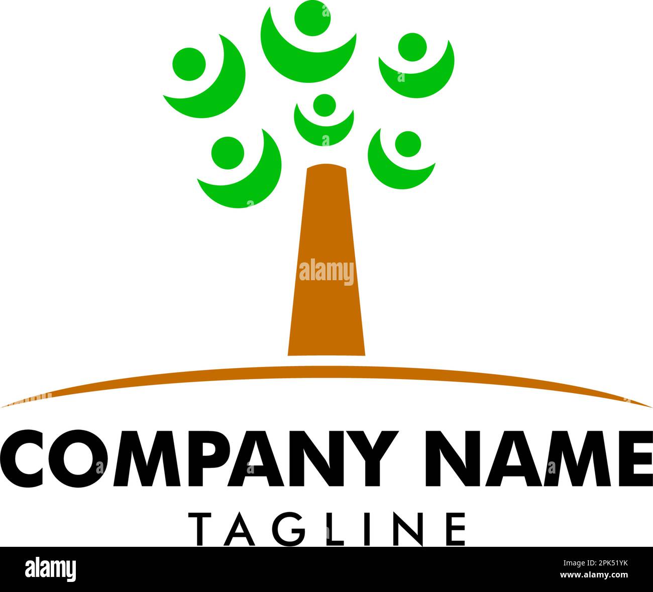 Tree with people logo template Stock Vector Image & Art - Alamy