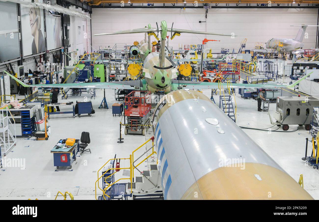 Montreal, Canada. 05th Apr, 2023. Bombardier Challenger aircraft's are ...