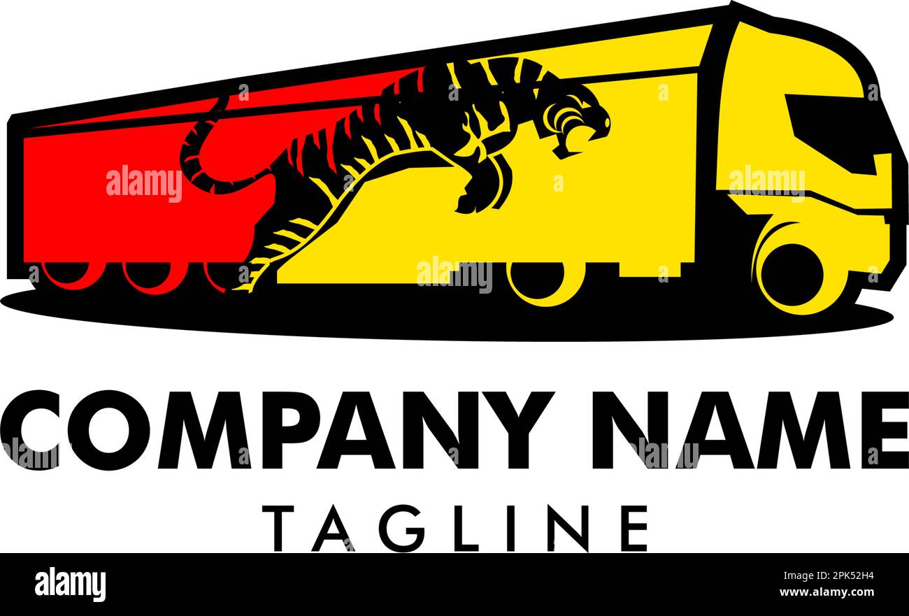 Tiger truck logo design vector illustration Stock Vector Image & Art ...